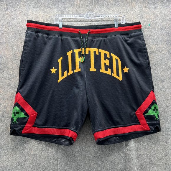 Lrg | Shirts | Lrg Lifted Research Group Shorts Men 3xl Black Red Spell ...